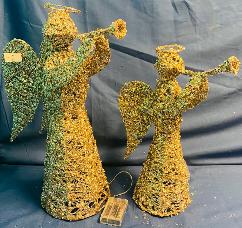 ANGELS - Metal Mash Lighting Angels with Trumpet - bargainsxmasshopgozo