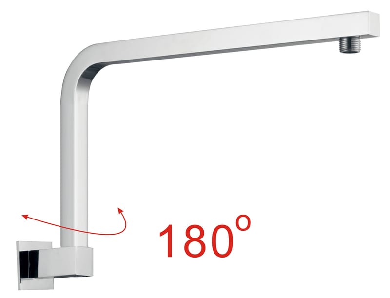 Brass Swivel Square High Riser Gooseneck Shower Arm