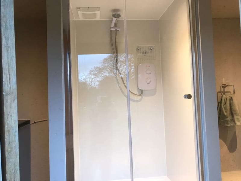 Shower added - Powmill Caravan and Motorhome Site and Cattery