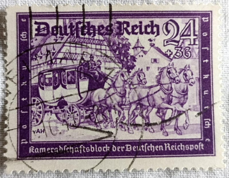 Sello deutsches Reich 1939 (III Reich Hitler-Nazi-Alemania) WWII - ATTICAE