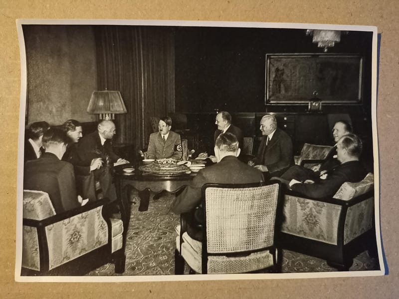 Foto cromo Hitler, Sir John Simon y Anthony Eden 1935 (III Reich Hitler ...