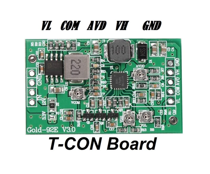 CA-508 LCD TCon Board Power Supply VGL VGH VCOM AVDD - عادل...