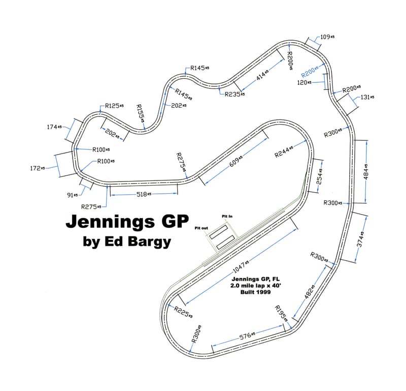 Jennings Gran Prix Raceway, Jennings FL - Track Safety & Design