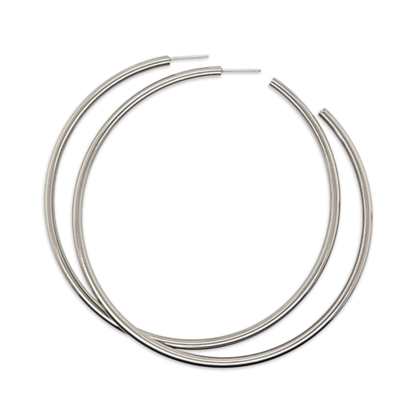 Titanium Extra Large Round Hoop Earrings - Glyn Griffiths