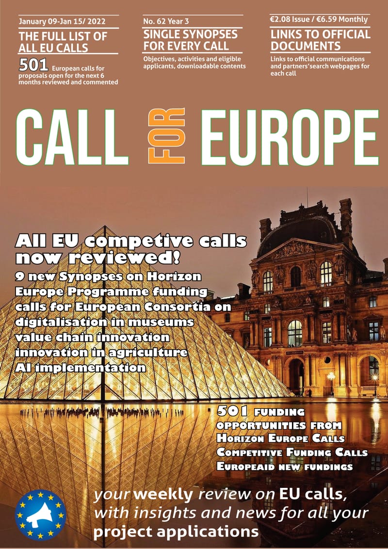 CALLforEurope Weekly Magazine - 9th January 2022 - CALLforEUROPE
