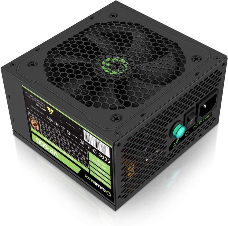 Power Supply 600W with ECO Mode, 80+ Bronze Certified, GAMEMAX VP-600 ...