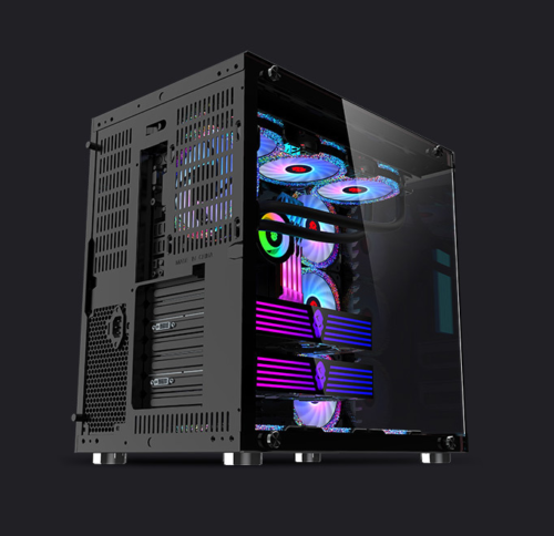 Huntkey S980 Tornado Full View Gaming Case -Black - apex