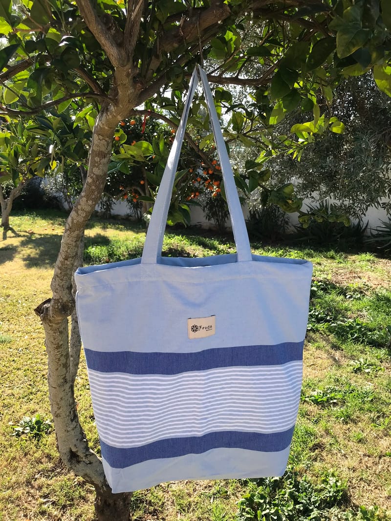Bolso Grande Arthur Cielo / Azul - Fouta Mallorca