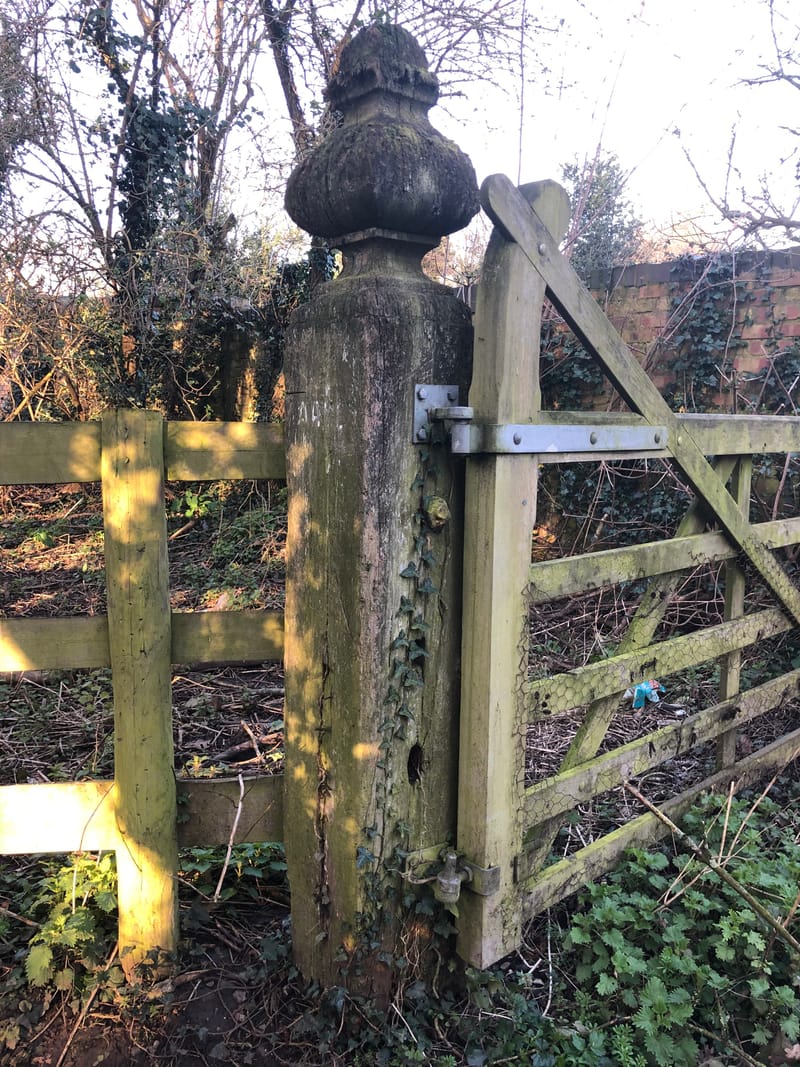 Old wooden post to the horse's field - Friends of Crofton and Sparrow Woods