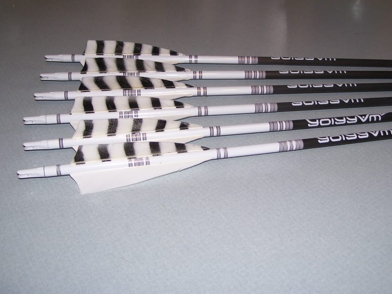 Mounted archery arrows