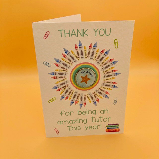 Thank you TUTOR card - emberdesignsuk
