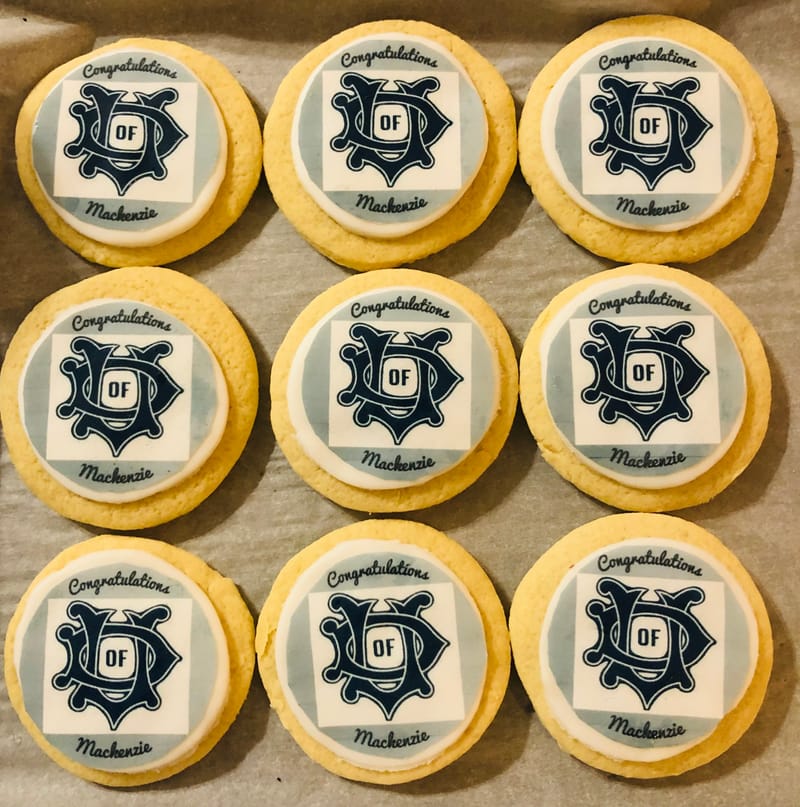 University of Dallas Sugar Cookies with Edible Image - Cabbit Cakes