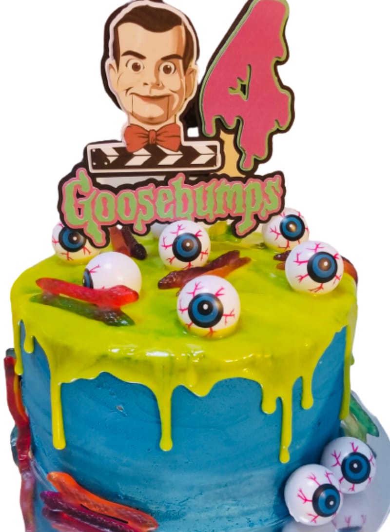 2 Layer Oreo Goosebumps Birthday Cake with Buttercream Frosting and ...