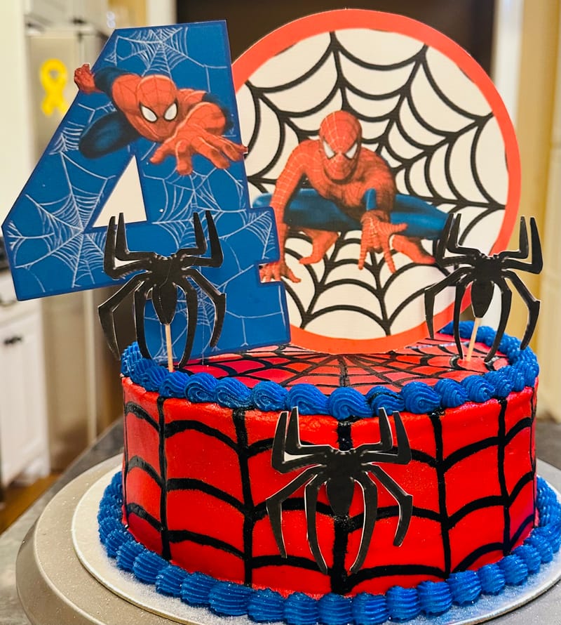 2 Layer Oreo Spider-Man Birthday Cake with Buttercream Frosting ...
