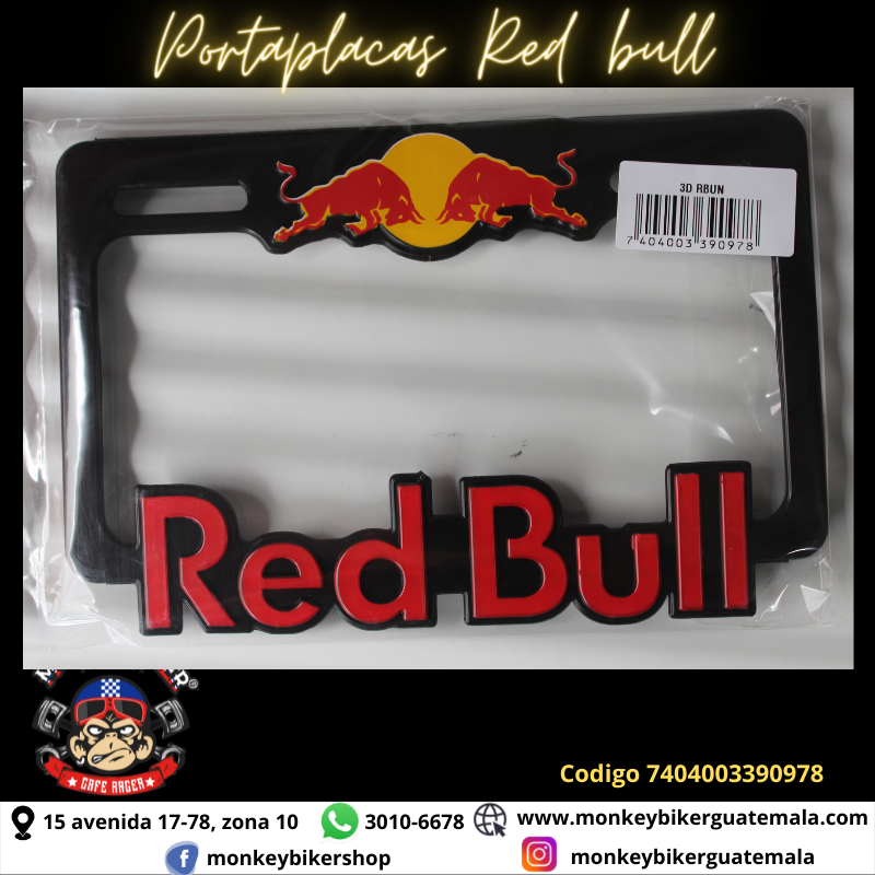 MB- 7404003390978 Portaplacas Red Bull - Monkey Biker Shop®