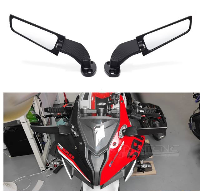 HP-J018 Retrovisores punta de timon color negro ovalados - Monkey Biker ...