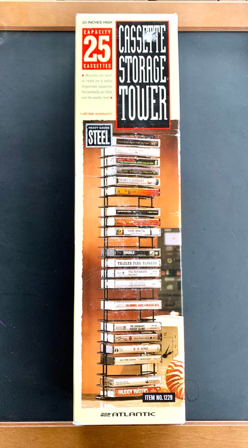Rare Atlantic Cassette Storage Tower Holds 25 Cassettes - Vintage ...