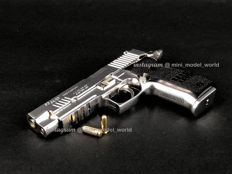 Mini 1:1.5 Scale H&K USP Compact in Black with Silencer (Shell Eject ...