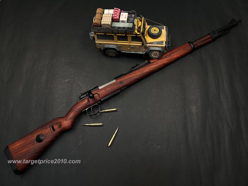 1:2 scale of a Mauser Kar98K in black with 10 extra shell-eject bullets ...