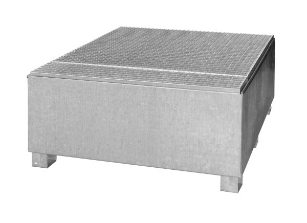 IBC bund made of steel, GS1a with filling area galvanised - Mor-Trade