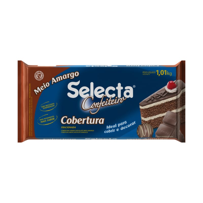 COBERTURA MEIO AMARGO SELECTA 1,01KG - Ana Luiza Festas