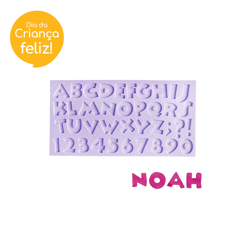 MOLDE EM SILICONE ALFABETO/NUMEROS PRIME CHEF - Ana Luiza Festas