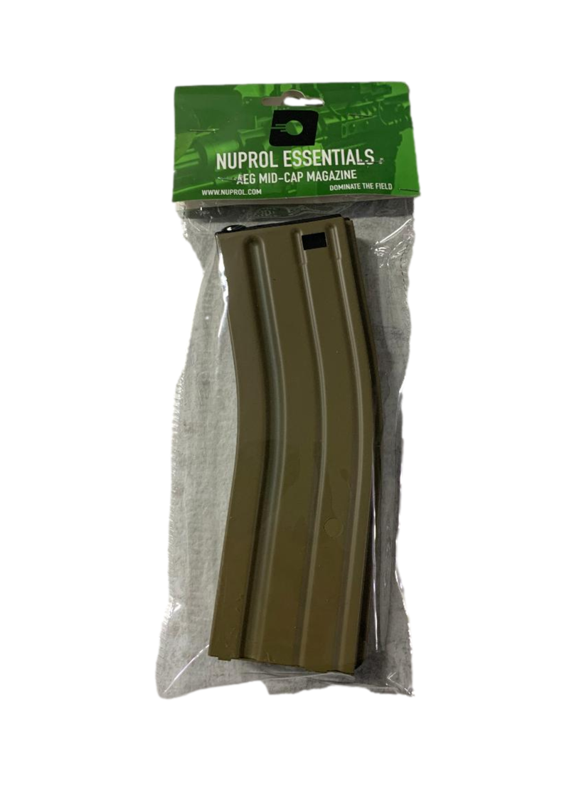 Nuprol M4 200 Round Metal Mid Cap Magazine - Tan