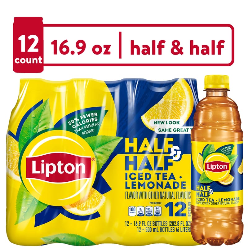 Lipton Half & Half Iced Tea and Lemonade, 16.9 oz - Starboard...
