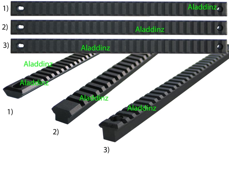Project Picatinny Weaver Rail Mount Base 260mm Black - Aladdinz