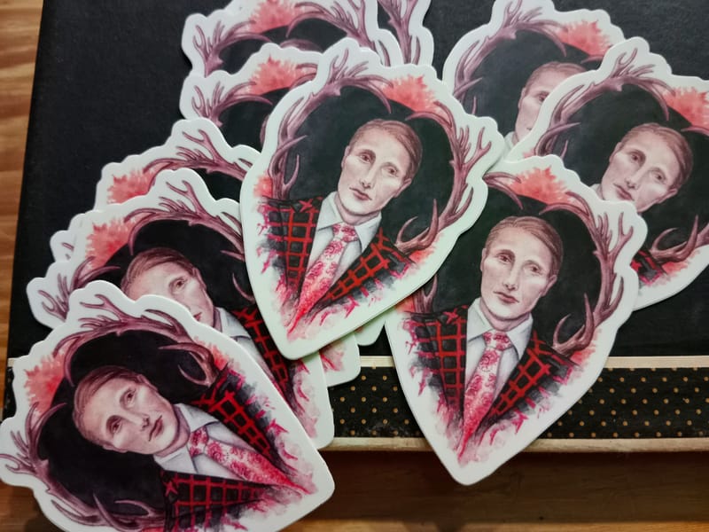 Eat the rude Hannibal stickers