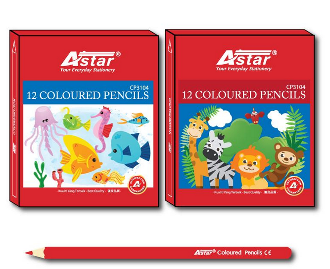 ASTAR CP3104 12S COLOUR PENCIL - GREAT WALL STATIONERY SDN BHD