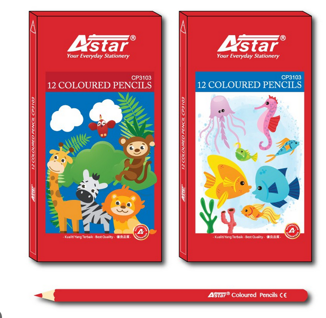 ASTAR CP3103 12L COLOUR PENCIL - GREAT WALL STATIONERY SDN BHD