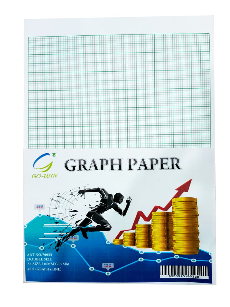 GO-WIN 70033 A4 48'S GRAPH PAPER (GRAPH+LINE) - GREAT WALL STAT...