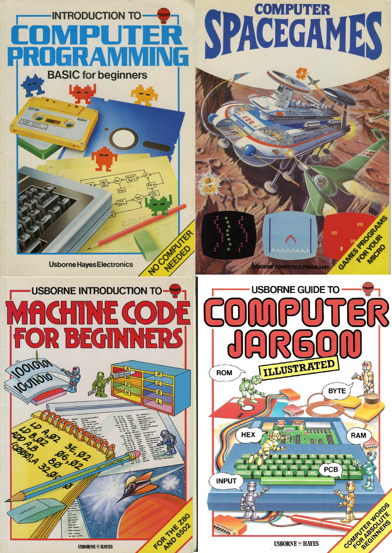 4 x Usborne Computer and Coding Books for Kids - Retro series