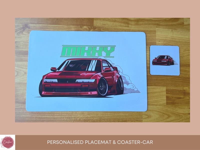 cars placemat, personalised cars placemat, personalised placemat