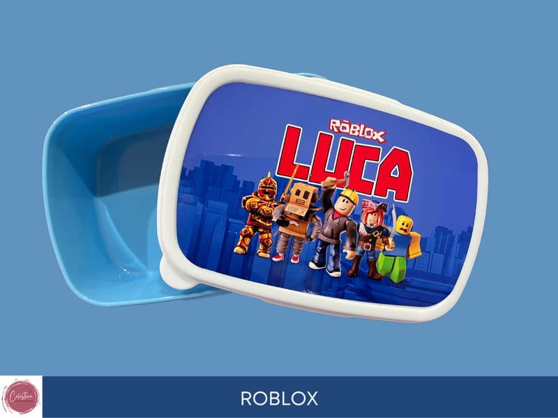 roblox personalised lunch box, roblox lunch box, lunch box