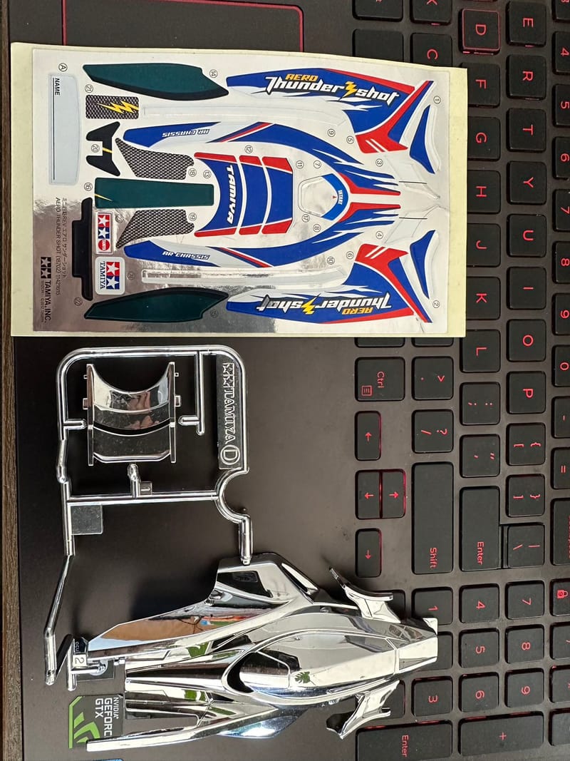Silver Metallic Aero Thunder Shot for AR Chassis from TAMIYA Mini 4WD ...