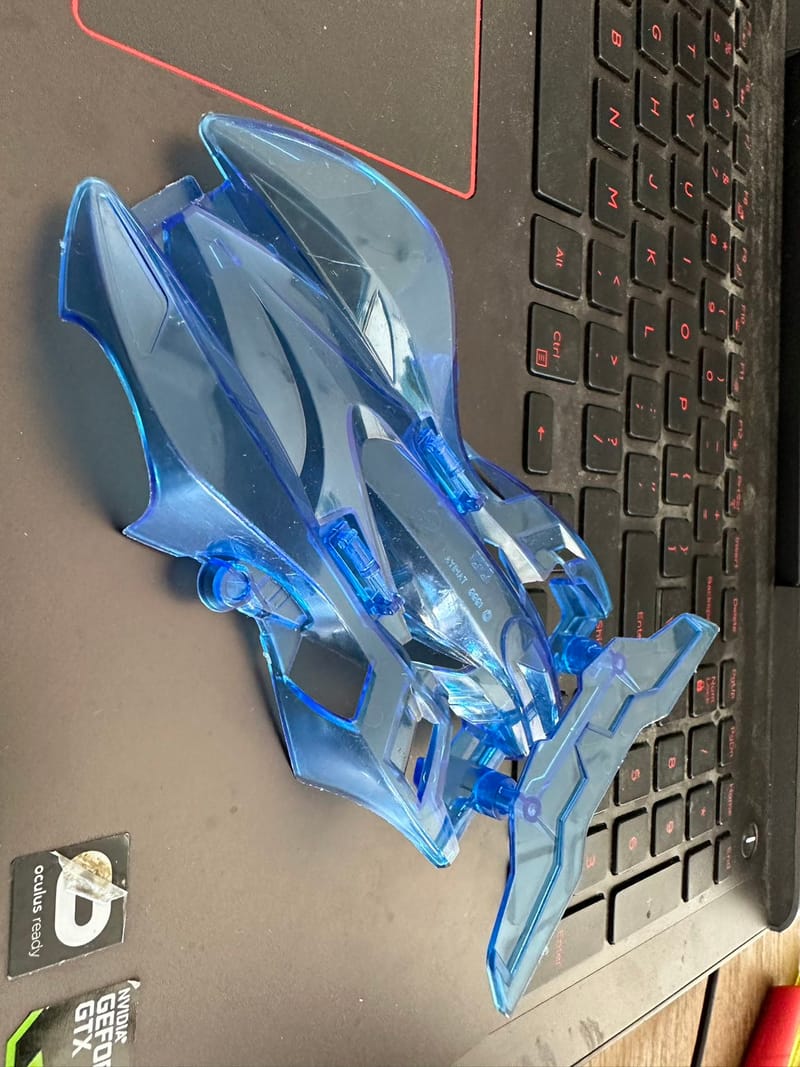 Blue clear lighting Magnum body for VS chassis *NO STICKERS* - Toysmart