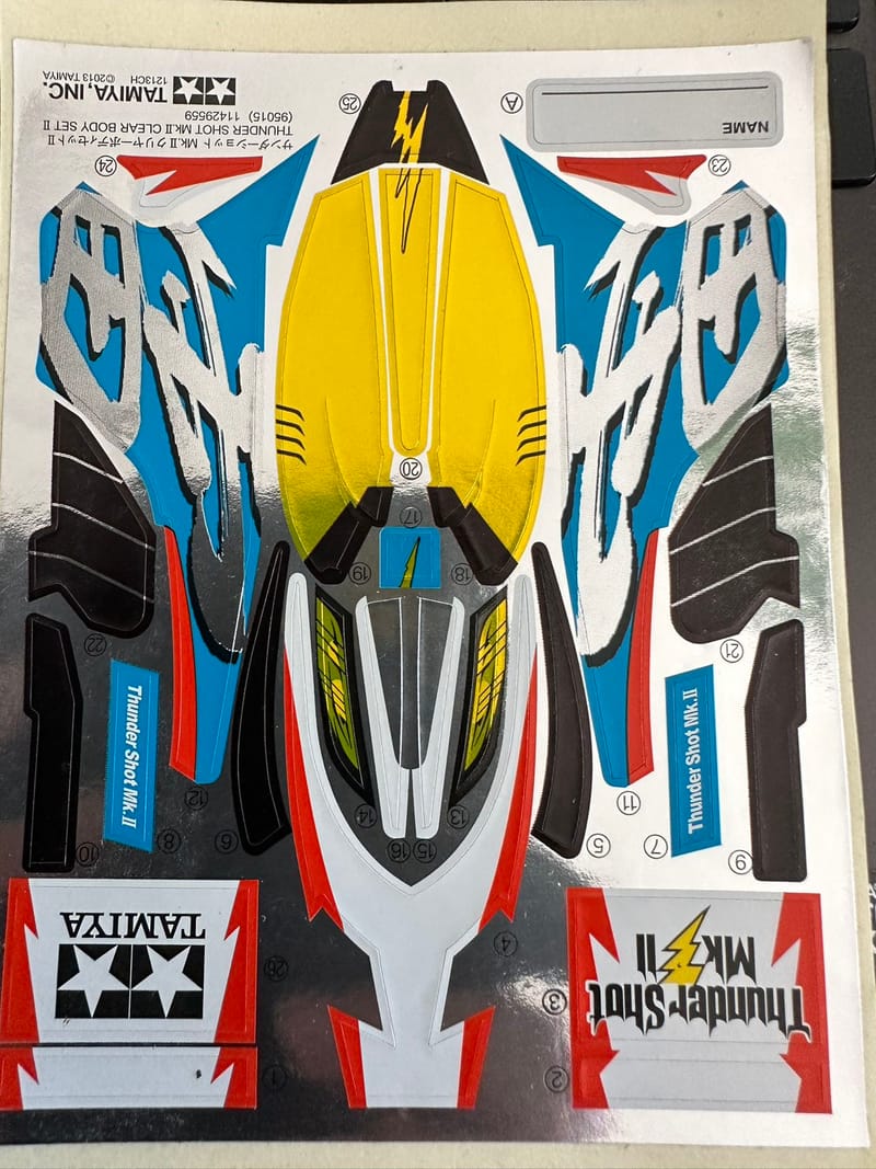 Thunder shot MK2 sticker from 95015 - Toysmart