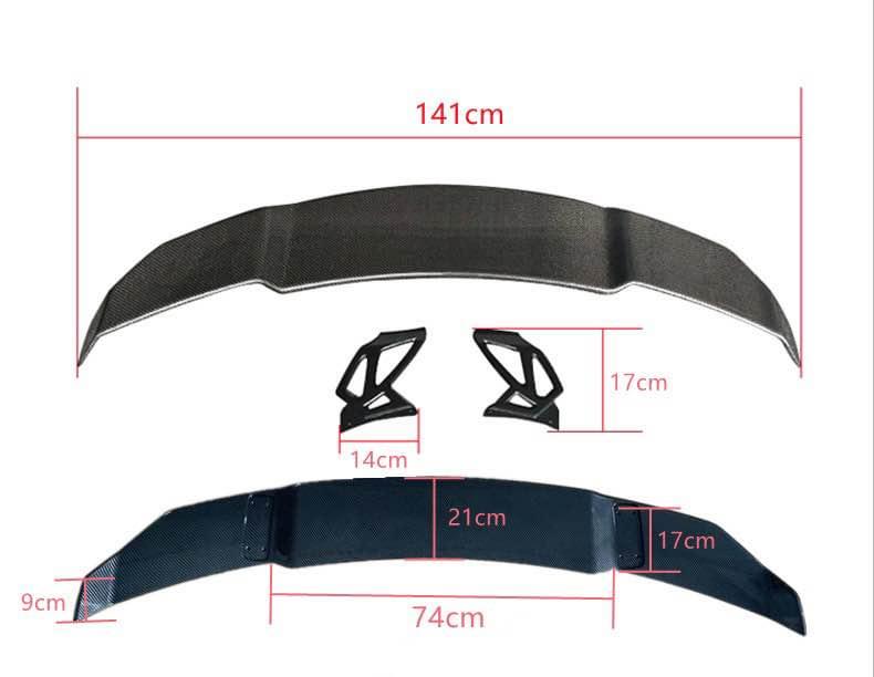 Brand New High Quality Glossy Black GT Wing Spoiler Set with Screws ...