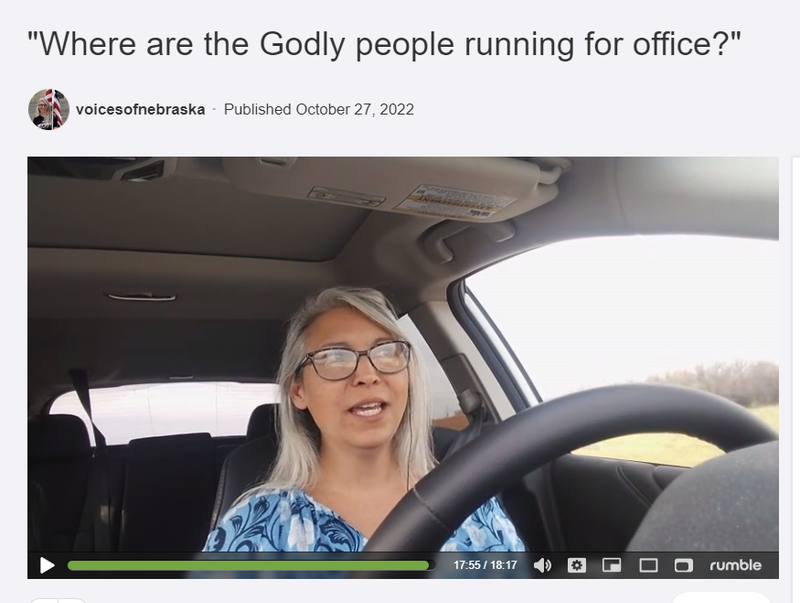 "Where are the Godly people running for office?" - Voices of Nebraska
