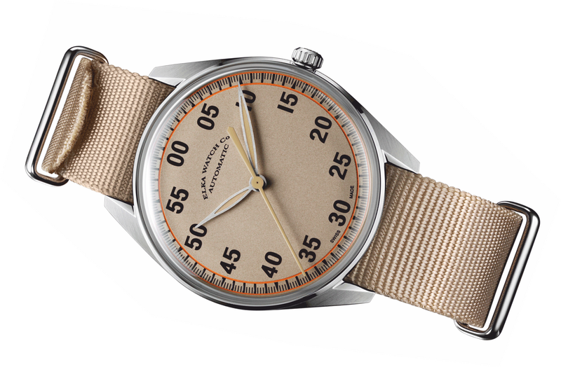 ELKA X02w-0901 Automatic Watch - Beige dial and NATO strap