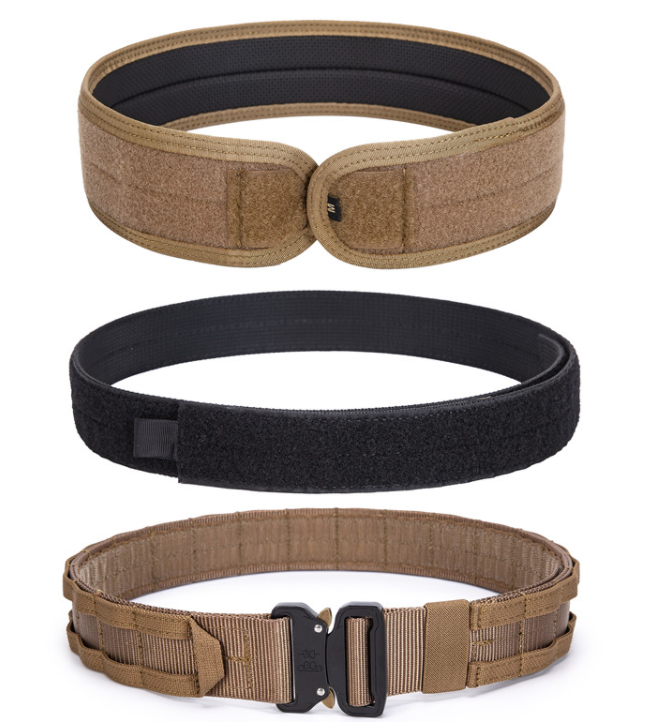 Laser cut battle belt in black, includes inner - TACTICAL GEAR