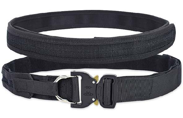 Laser cut battle belt in black, includes inner - TACTICAL GEAR