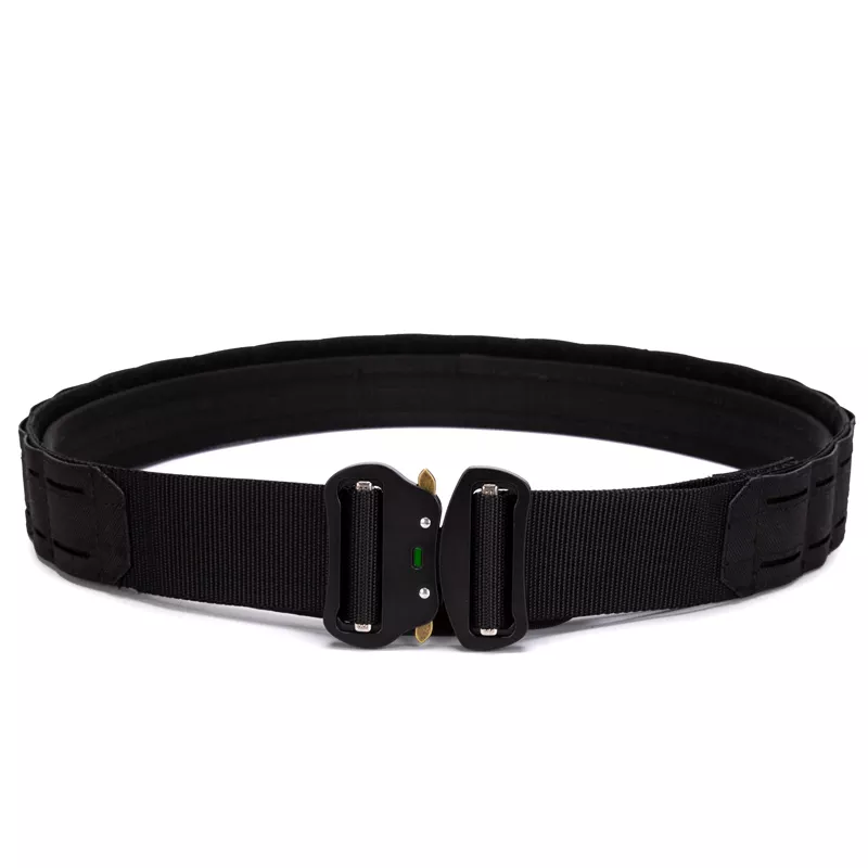 Laser cut battle belt in black, includes inner - TACTICAL GEAR