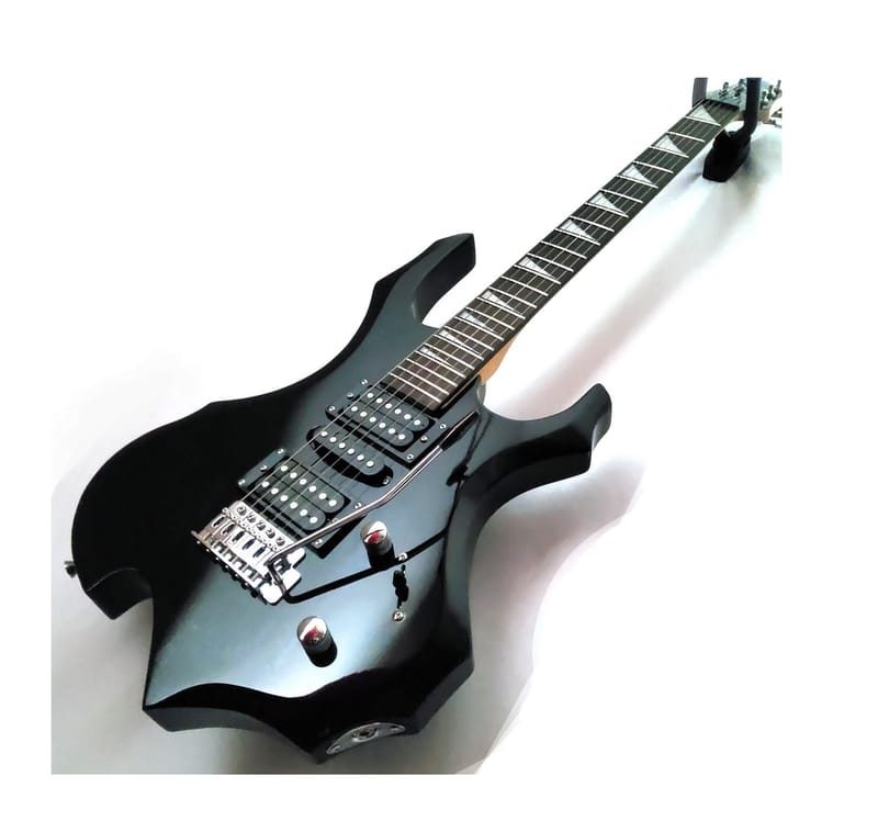 +Amp! Arctic White ESP Style Electric Guitar! - Copy - Leo Blacks...