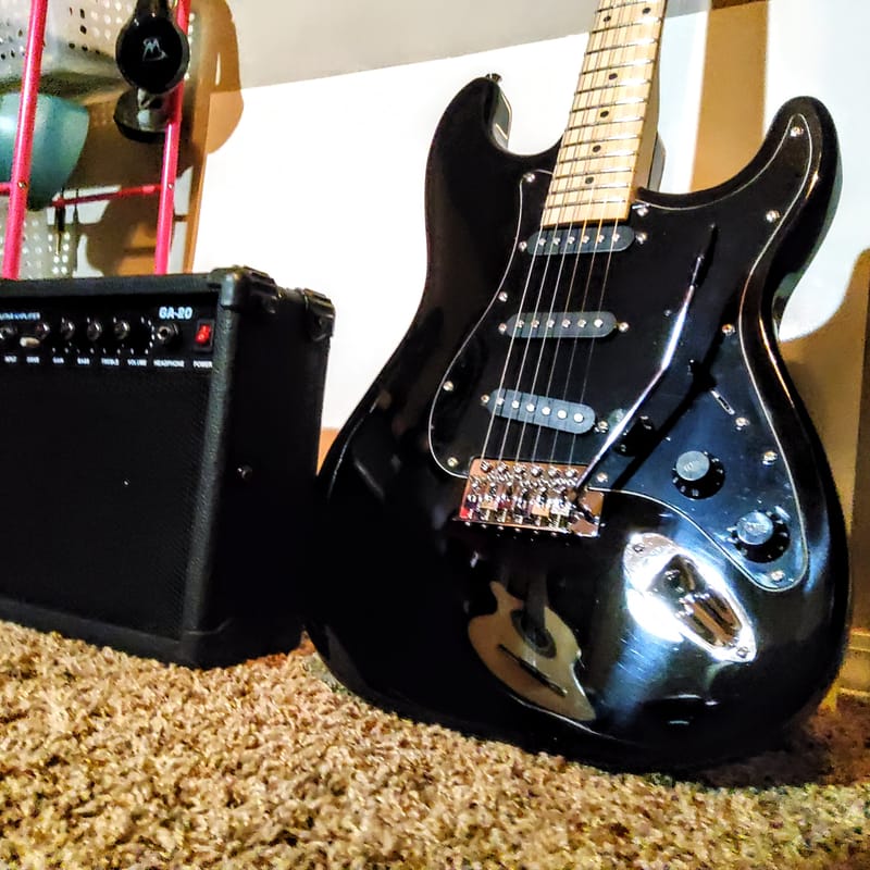 White Lightning F Word Strat Style Electric Guitar +HH Pickups ...