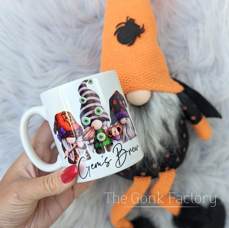 Personalised 'Halloween Gonks' Mug