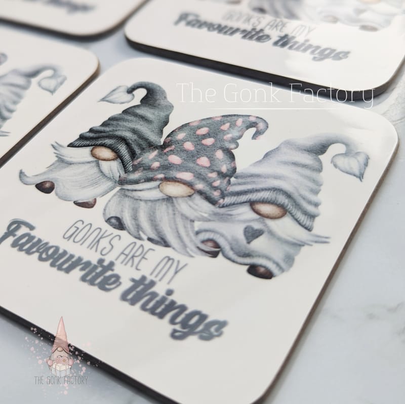 Variety of 'Chocolate Themed Gonks' Coaster Set