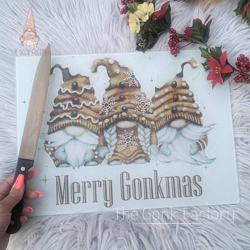 'Gingerbread Gonks' Chopping Board